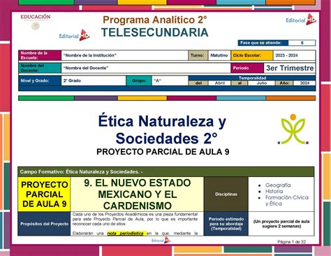 Planeaciones De Telesecundaria Segundo Grado 3er Trimestre