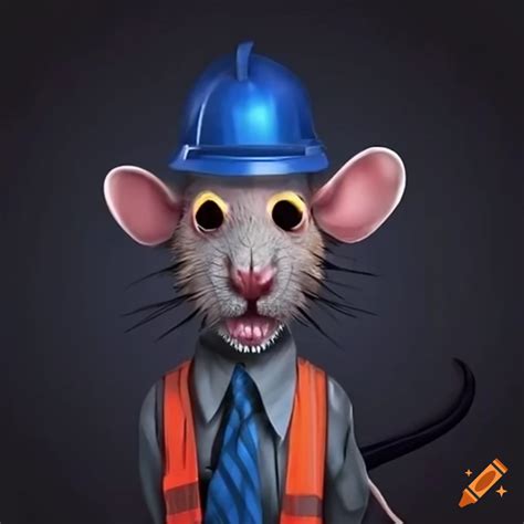 Cute Undead Rat Construction Worker On Craiyon