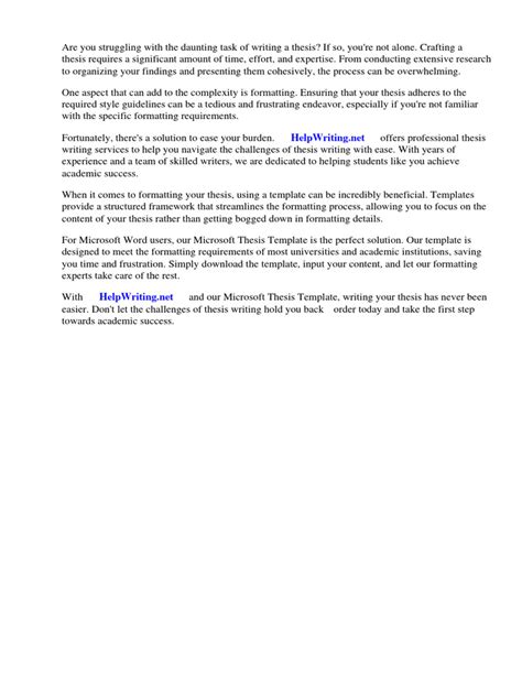 Microsoft Thesis Template Pdf Thesis Apa Style