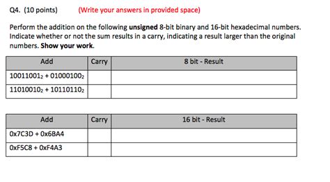 Solved Q1 10 Points Write Your Answers In Provided
