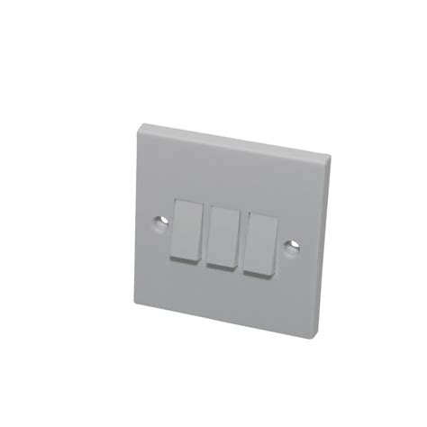 Smj Ppmcls1g Light Switch 1 Gang 2 Way 10ax Metalclad By Uk Smj Electrical Wall Switches
