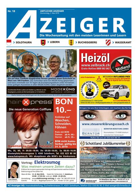 Azeiger_18_2019 by AZ-Anzeiger - Issuu
