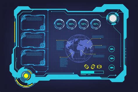 premium vector abstract hud ui gui future futuristic screen system
