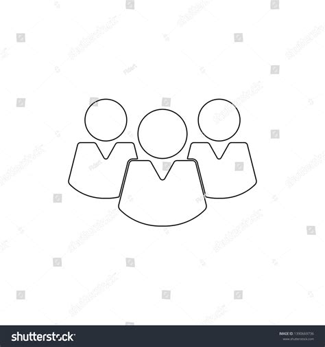Group Men Users Outline Icon Signs Stock Vector Royalty Free 1390669736 Shutterstock
