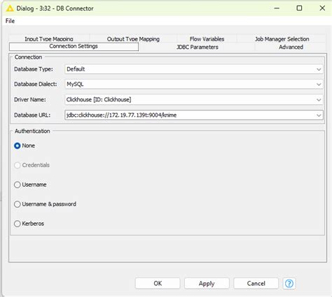 Cannot Connect Database In Clickhouse To Dbconnector KNIME Analytics