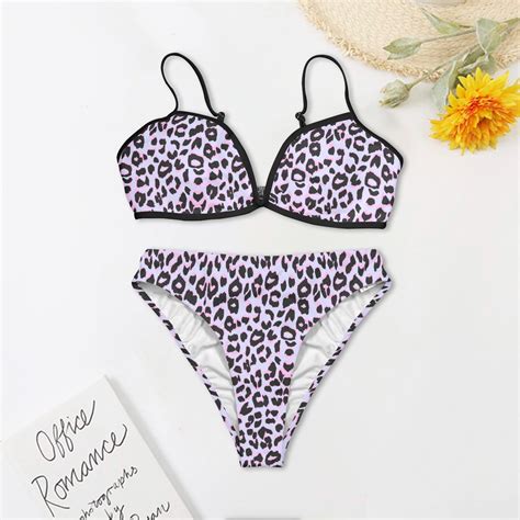 Bluedoba Personalized Custom Specialized Womens Deep V Neck Bikini Set