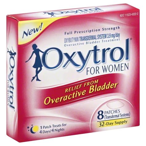 Oxytrol For Women Overactive Bladder Patch 8 Ea