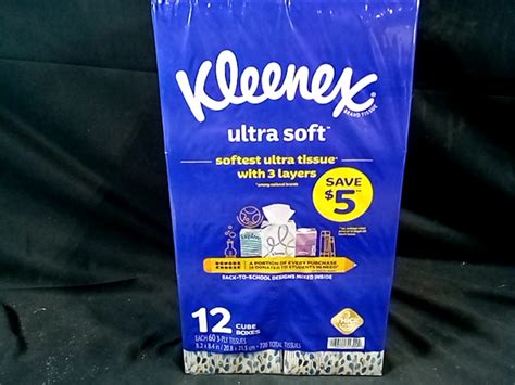 Kleenex Ultra Soft 3 Ply Facial Tissues Cube Boxes 60 Tissuesbox