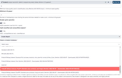 Bracken Database Error Usegalaxy Eu Support Galaxy Community Help