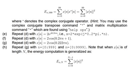 Solved Generate And Plot X N 2cos02πn For 0≤n≤99 Using