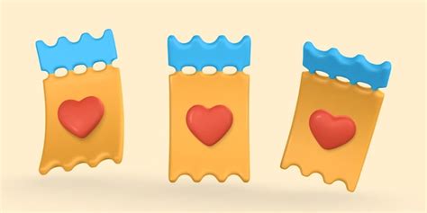 플라스틱 만화 스타일 벡터 일러스트 레이 션의 3d 현실적인 종이 티켓 또는 쿠폰 프리미엄 벡터