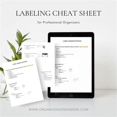 Labeling Cheat Sheet The Ultimate Guide To Perfect Labels Organizing Engineers