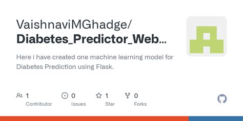 Github Vaishnavimghadgediabetespredictorwebapp Here I Have