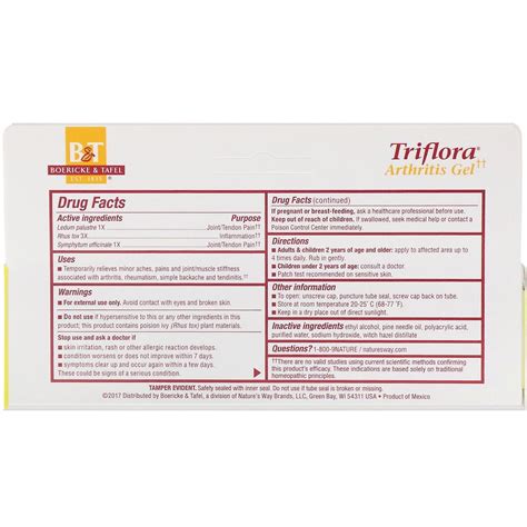 Boericke Tafel Triflora Arthritis Gel 2 75 Oz 78 G Fruugo SE