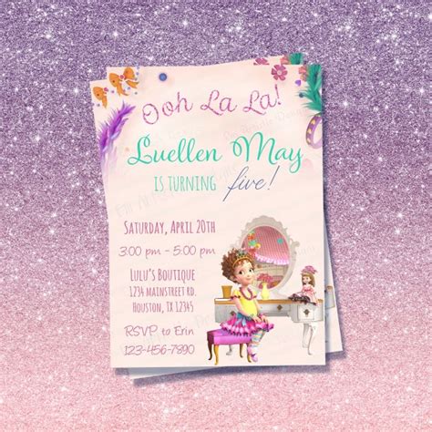 Fancy Nancy Birthday Invitation Etsy