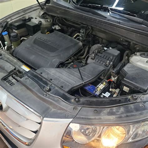 아지트 싼타페 Cm에 설치한 Gsp 인산철 시동배터리 120a 회원님께서 시동을 끄고도 기존