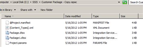 Whats Inside An Ssis 2012 Ispac File Belles Sql Musings
