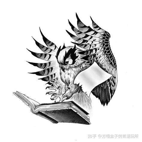 还记得哈利波特的猫头鹰吗？猫头鹰纹身手稿 知乎