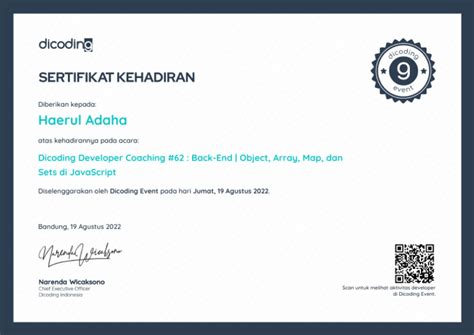 Dicoding Developer Coaching 62 Back End Object Array Map Dan Sets Di