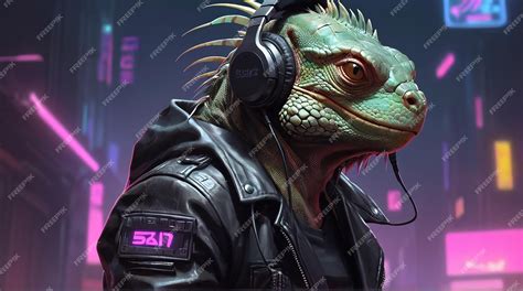 Premium Photo Cyberlizards Synthwave Swagger By Alex Petruk Ai Generated