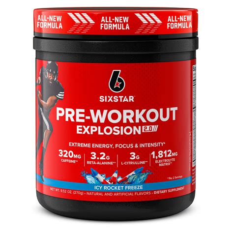 Six Star Pro Nutrition Pre Workout Powder Explosion 20 Electrolyte