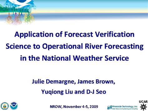 Application Of Forecast Verification Science To Operational River