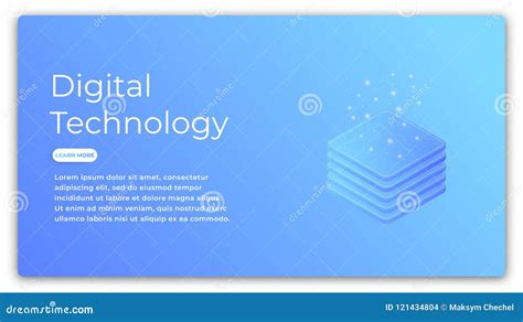Digital Technology Isometric Concept Illustration Of Data Analysis Big Data Processing Cloud