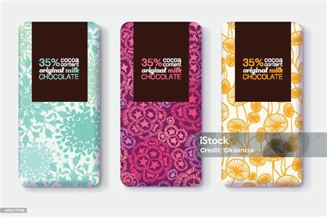 현대 파스텔 꽃 패턴과 초콜릿 패키지 디자인의 벡터 집합입니다 사각형 프레임입니다 편집 가능한 포장 서식 파일 컬렉션 0명에 대한 스톡 벡터 아트 및 기타 이미지 Istock
