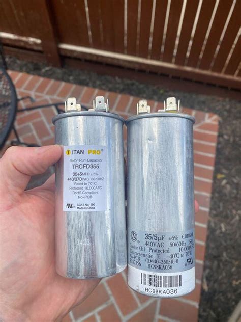 It This Capacitor Left The Correct Replacement For The Right R Hvacadvice