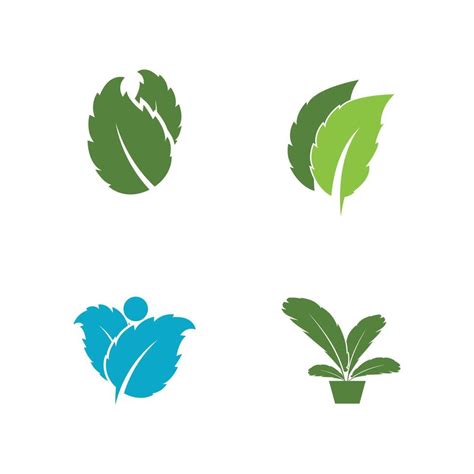 Mint Leaf Logo Template Symbol Design 42974700 Vector Art At Vecteezy