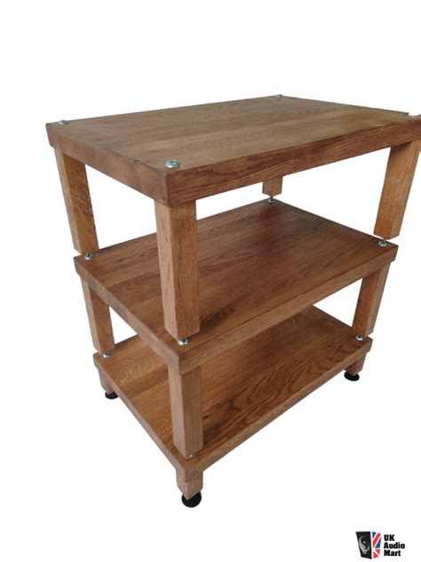 Modular Stand For Audio Equipment Made Of Oak With Wooden Legs 4