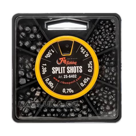 Тежести за риболов на плувка Split Shot Fil Fishing Магазин Наслука