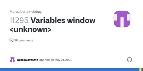 Variables Window · Issue 295 · Maruscortex Debug · Github