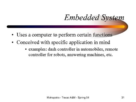 Hardware Software Codesign Of Embedded System Cpsc 689