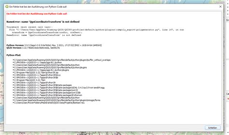 qgscoordinatereferencesystem is not defined when executing qgis
