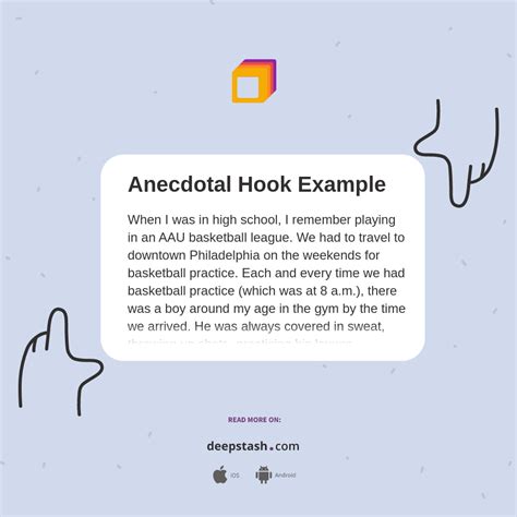 Anecdotal Hook Example Deepstash
