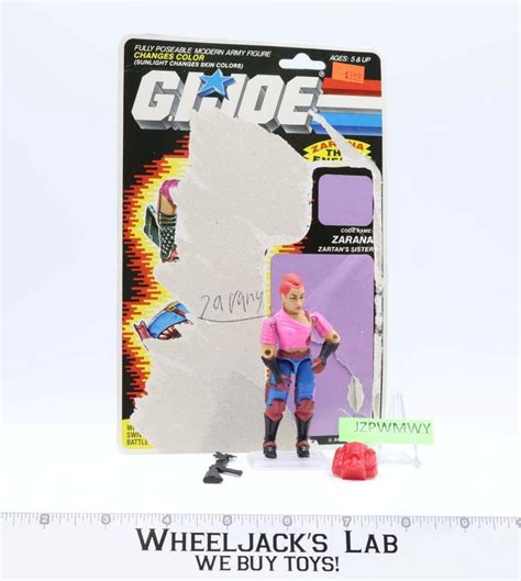 Zarana V1 100 Complete Wcardback 1986 Gi Joe Hasbro Vintage Action