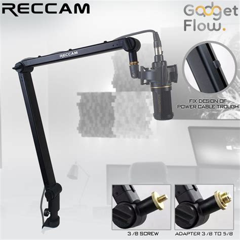 Jual Stand Mic Microphone Boom Arm Stand Suspension Professional Reccam