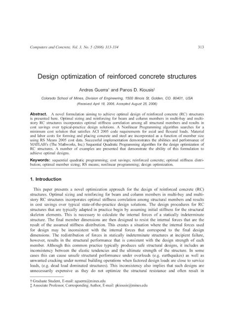 Pdf Design Optimization Of Reinforced Concrete Structures Dokumen Tips