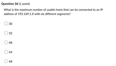 solved what is the maximum number of usable hosts that can