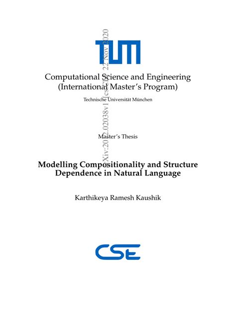 Pdf Modelling Compositionality And Structure Dependence In Natural