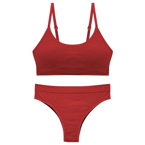 Tofotl Ladies Underwear Set Beautiful Back Vest Thin Seamless Large