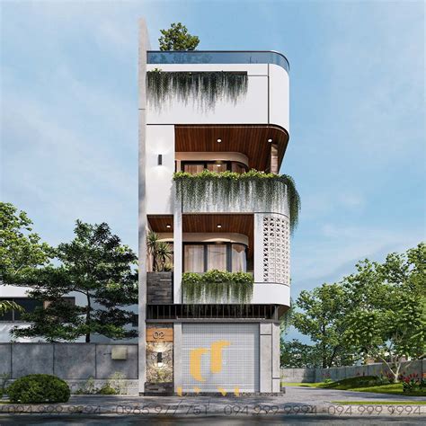 Nhà phố xanh hiện đại Nhà anh Sơn