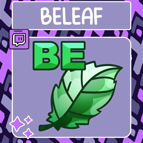 Be Leaf Emote Twitch Emote Youtube Emote Discord Emote