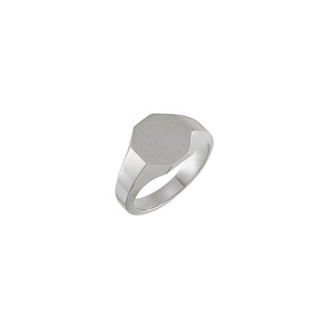 12 Mm Octagon Signet Ring Popular J