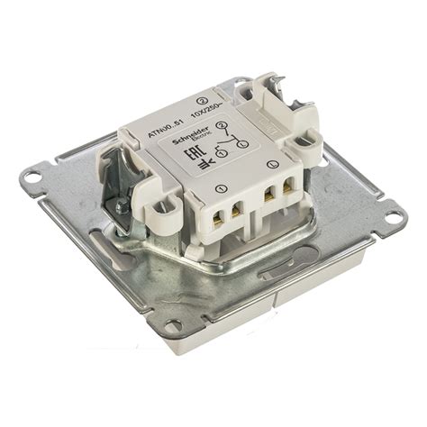 Выключатель 2-кл. СП AtlasDesign 10А IP20 (сх. 5) 10AX механизм бел ...