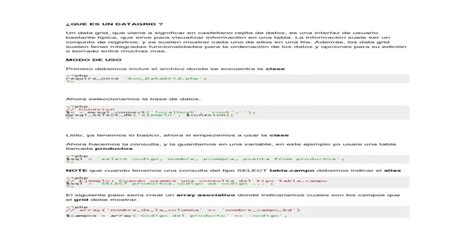 Pdf Que Es Un Datagrid Dokumentips