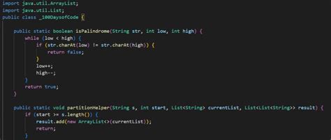Day 95 Of 100daysofcode Palindrome Partitioning 🧩 Abhishek Garg