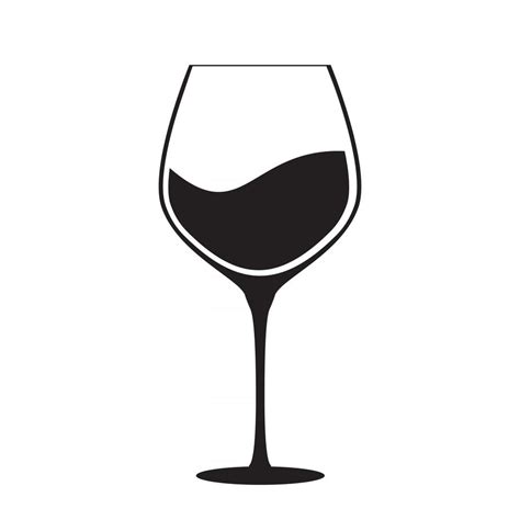 Wine Glass Vector Silhouette