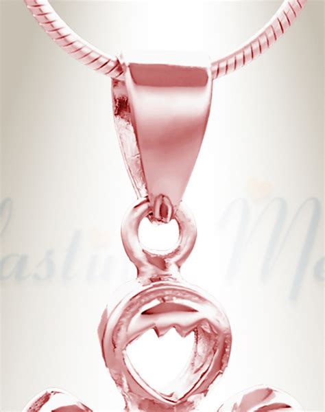 Rose Gold Plated Virtuous Angel With Gemstone Urn Pendant